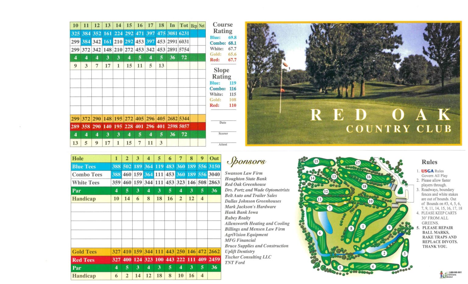 Golf Course | Red Oak Country Club | 18-Hole Championship Course